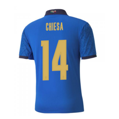 CHIESA #14 Italy Home Soccer Jersey 2020