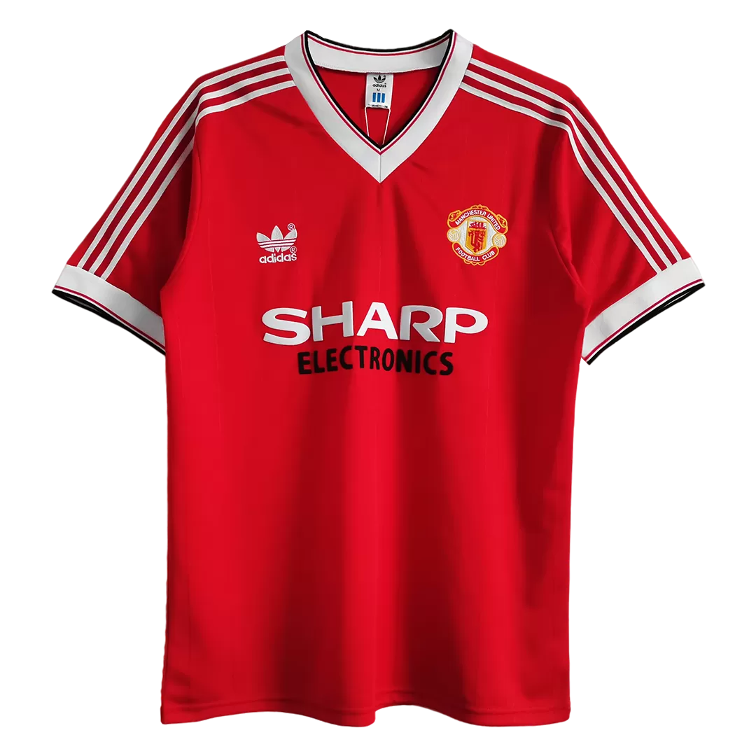 Retro 1983 Manchester United Home Soccer Jersey