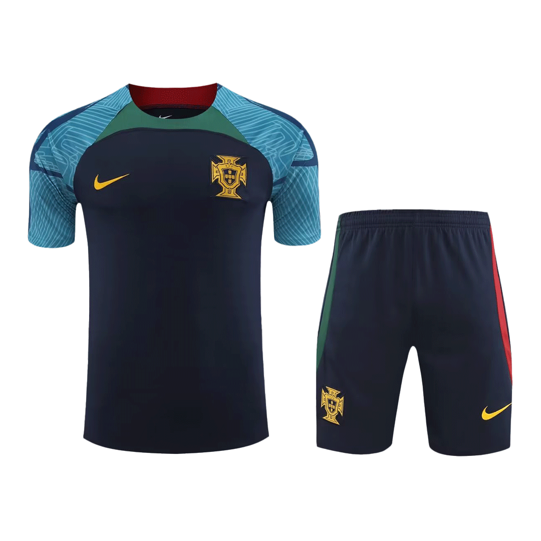 Portugal Pre-Match Soccer Jersey Kit(Jersey+Shorts) 2022/23