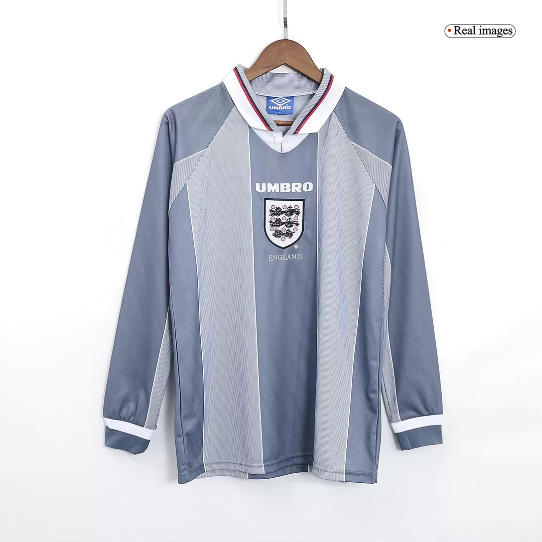 Retro 1996 England Away Long Sleeve Soccer Jersey Retro 1996 England Away Long Sleeve Soccer Jersey