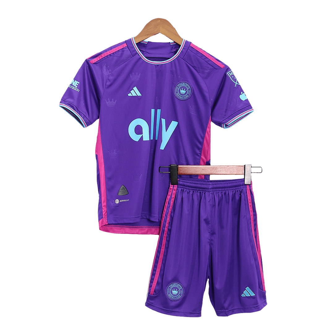 Kid's Charlotte FC Away Soccer Jersey Kit(Jersey+Shorts) 2023