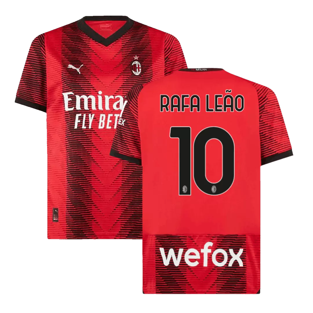 RAFA LEÃO #10 AC Milan Home Soccer Jersey 2023/24