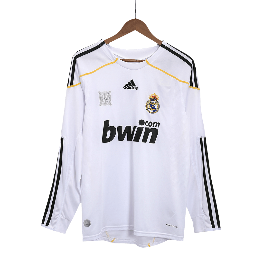 Retro 2009/10 Real Madrid Home Long Sleeve Soccer Jersey