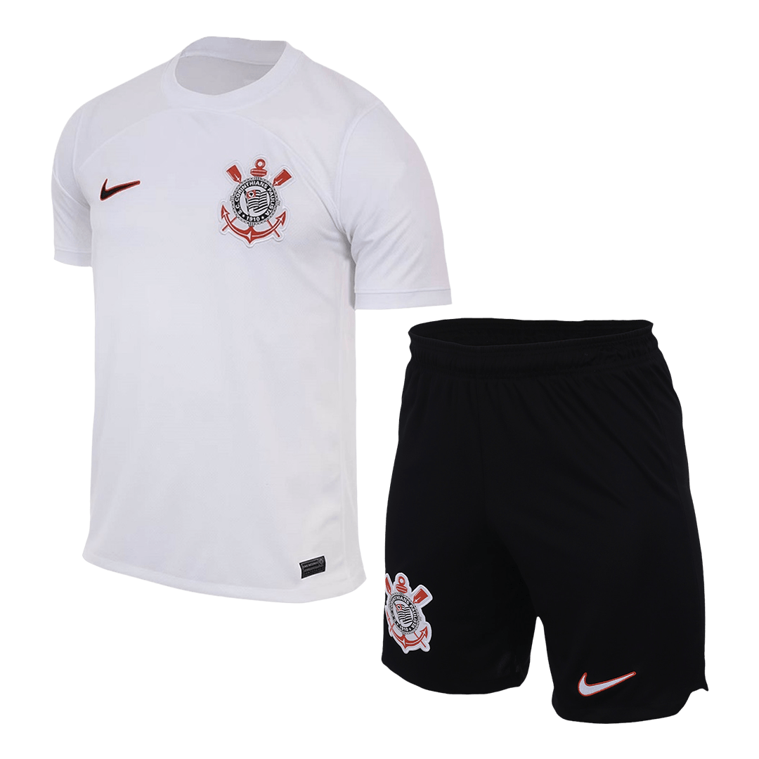Corinthians Home Soccer Jersey Kit(Jersey+Shorts) 2023/24