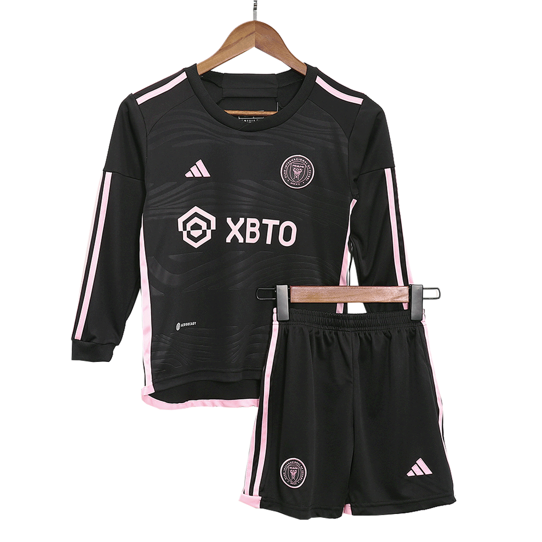 Kid's Inter Miami CF Away Long Sleeve Soccer Jersey Kit(Jersey+Shorts ...