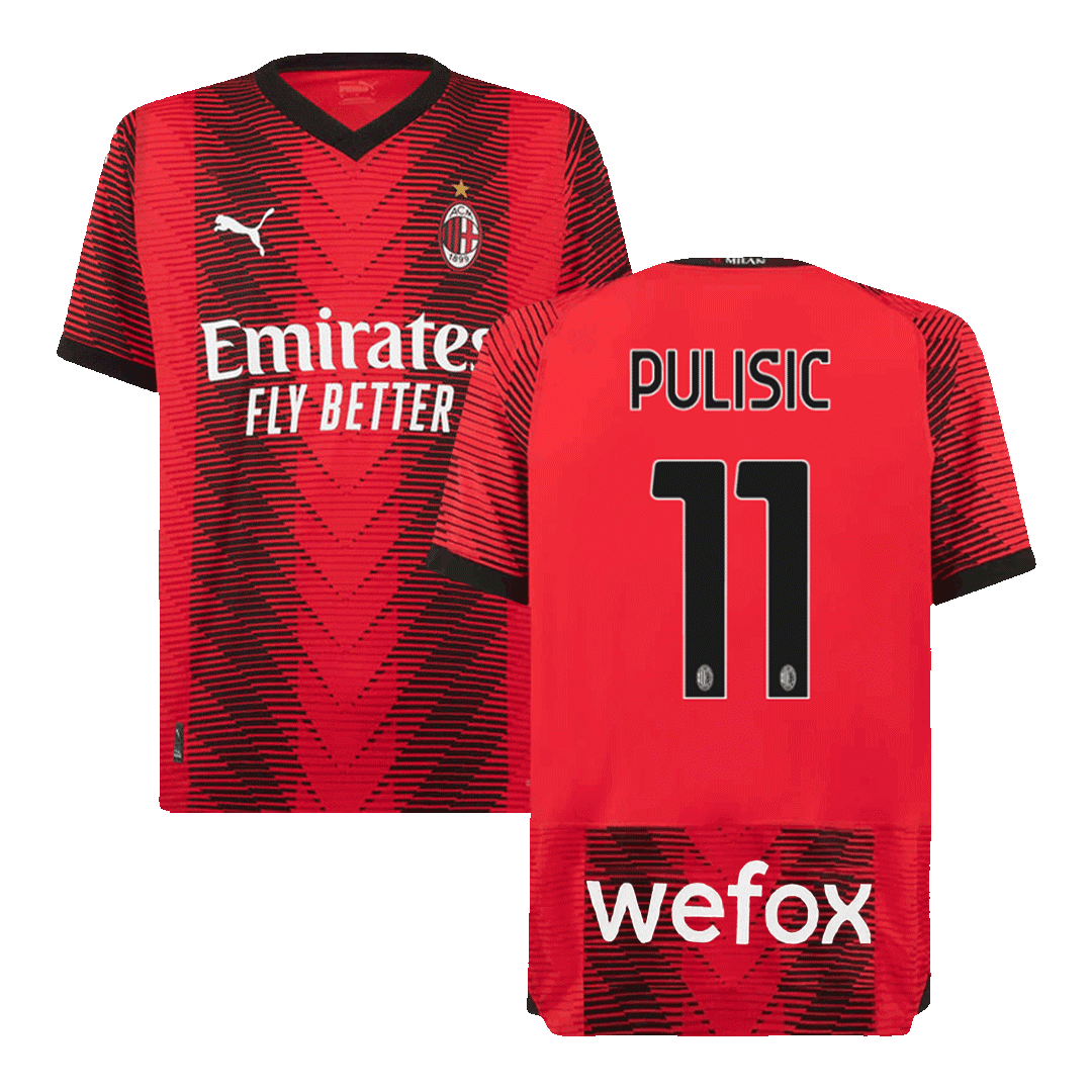 Authentic PULISIC #11 AC Milan Home Soccer Jersey 2023/24