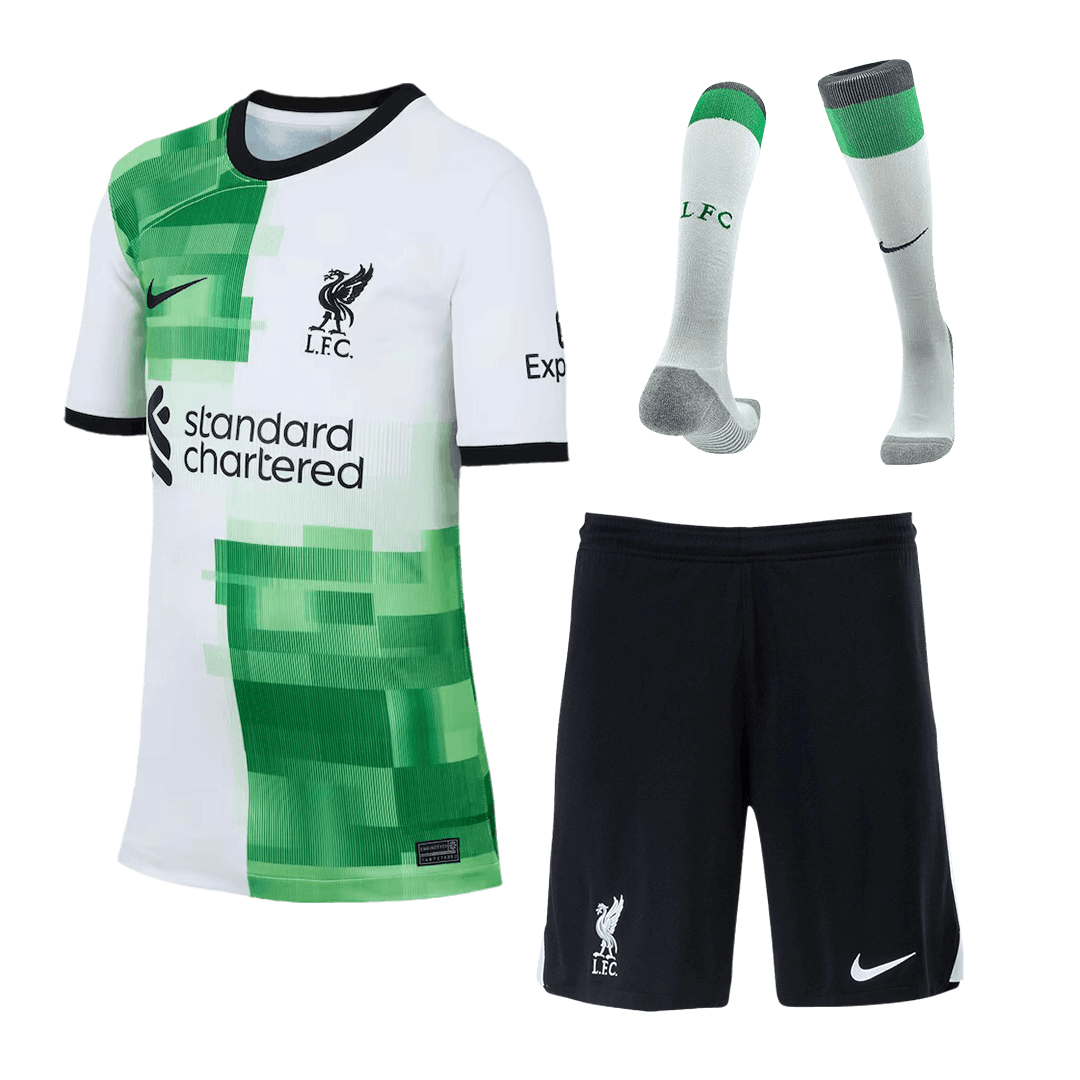 Kid's Liverpool Away Soccer Jersey Kit(Jersey+Shorts+Socks) 2023/24