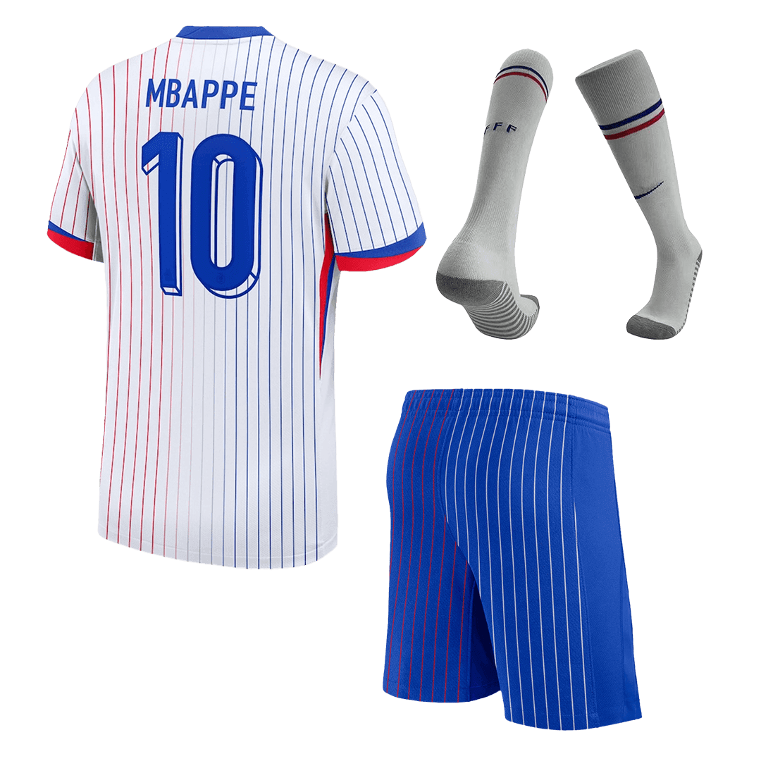 Kid's MBAPPE #10 France Away Soccer Jersey Kit(Jersey+Shorts+Socks ...