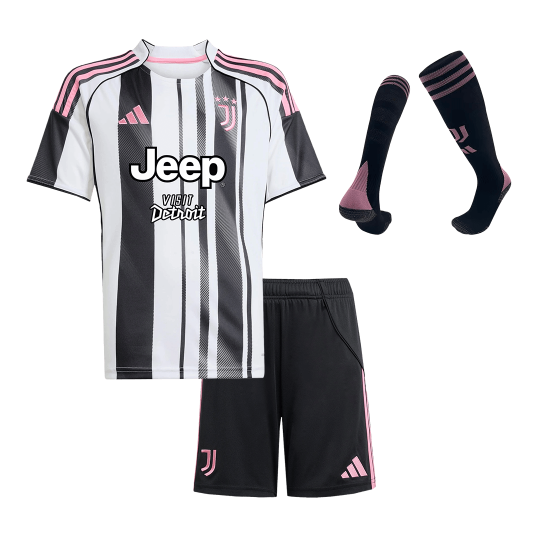 Kid's Juventus Home Soccer Jersey Kit(Jersey+Shorts+Socks) 2025/26